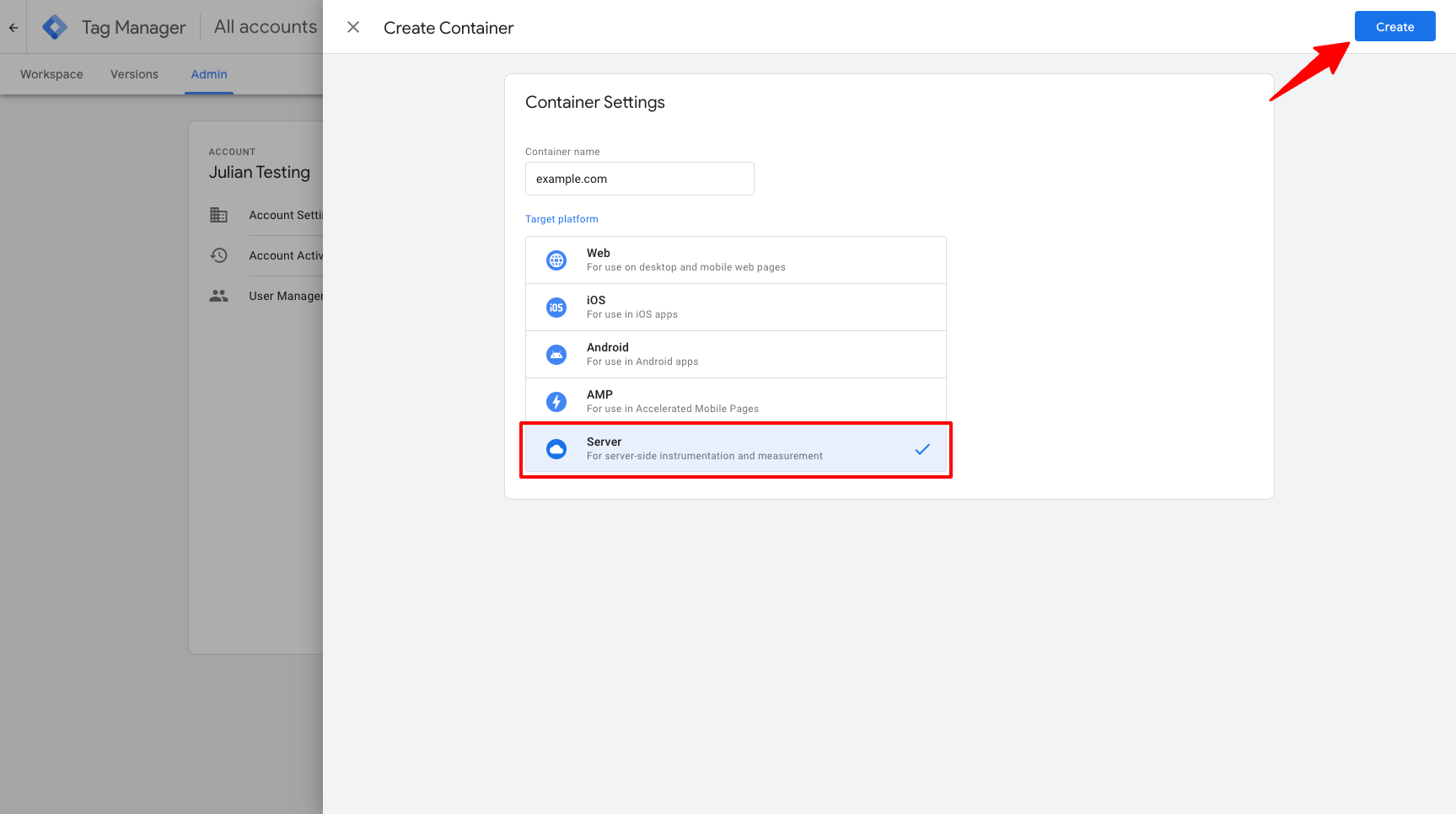 Server-side Tagging Setup with GTM