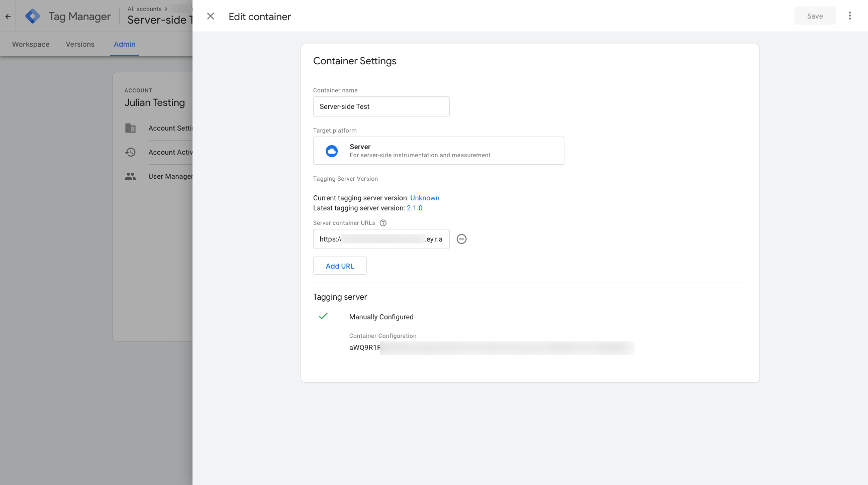 Server-side Tagging Setup with GTM